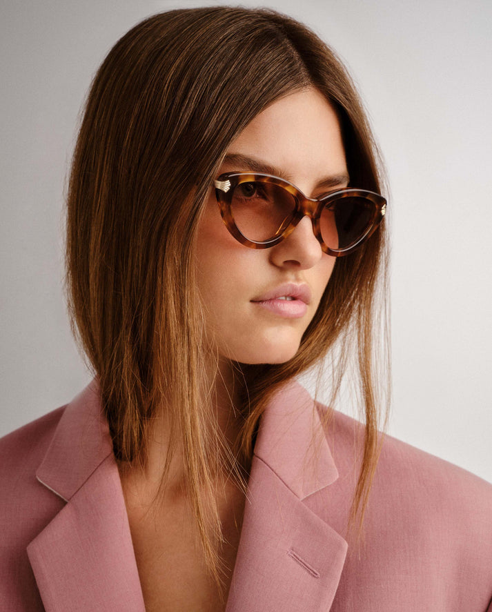 The Imogen Caramel Tort Female Cat-Eye Sunglasses | Luv Lou – Luv Lou US